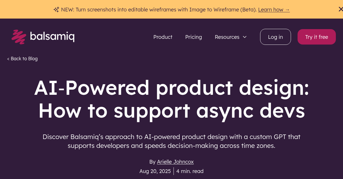 AI‑Powered product design: How to support async devs