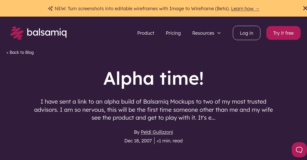 Alpha time!