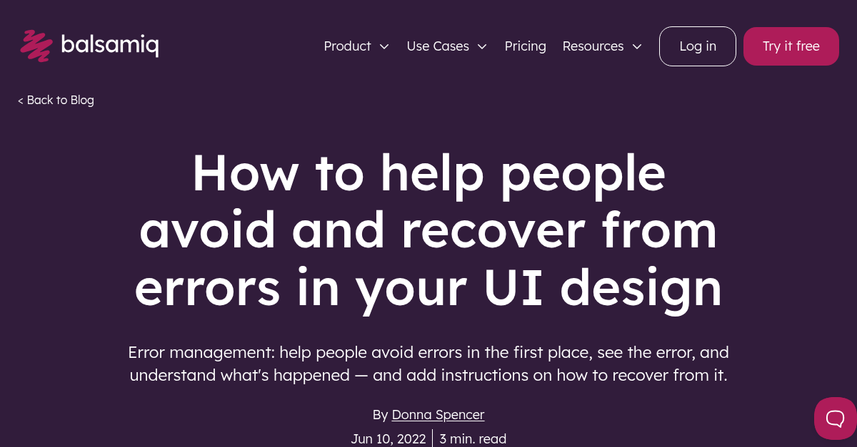 How to help people avoid and recover from errors in your UI design