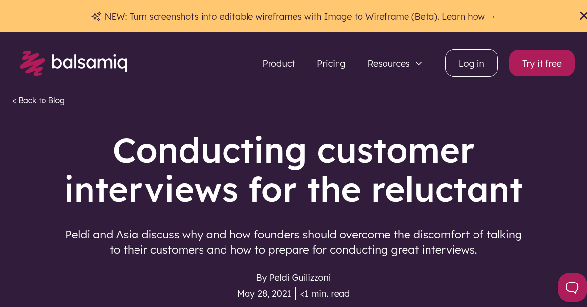 Conducting customer interviews for the reluctant