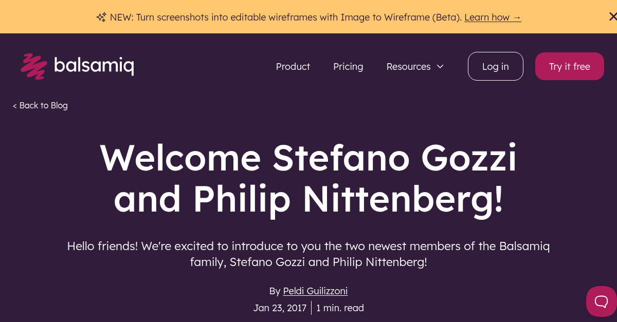 Welcome Stefano Gozzi and Philip Nittenberg!
