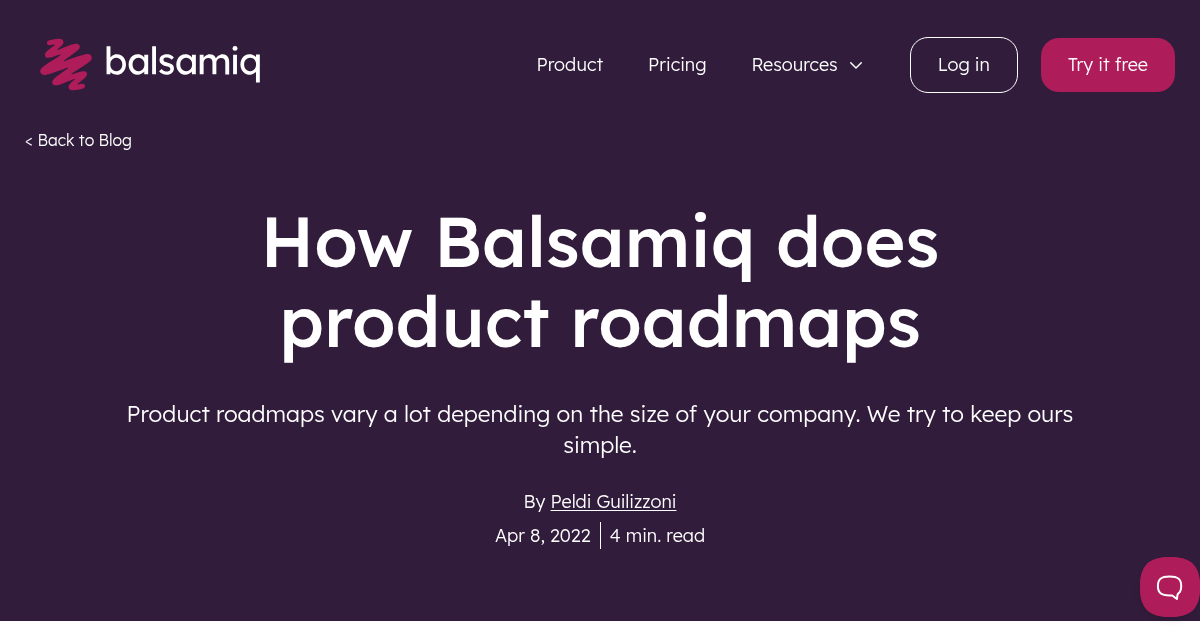 How Balsamiq does product roadmaps