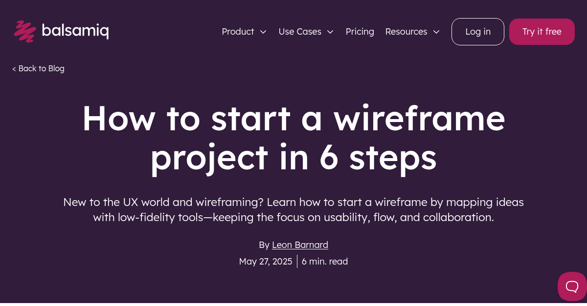 How to start a wireframe project in 6 steps