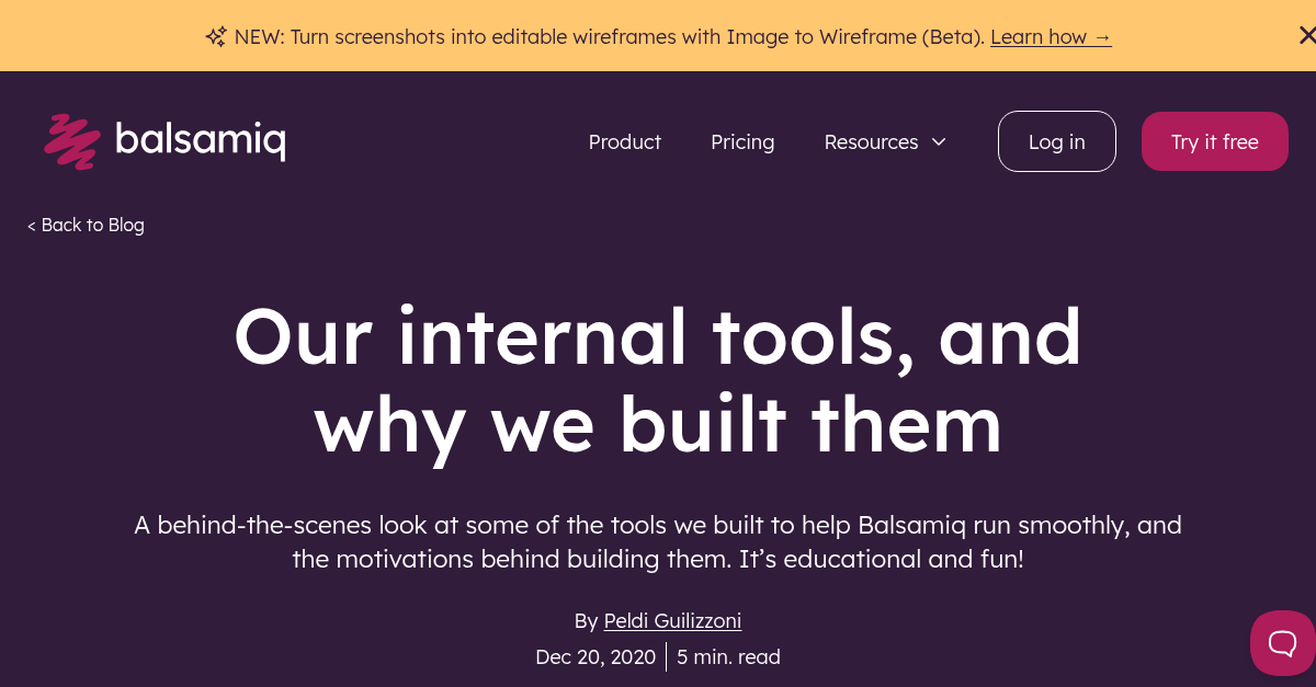 Our internal tools, and why we built them