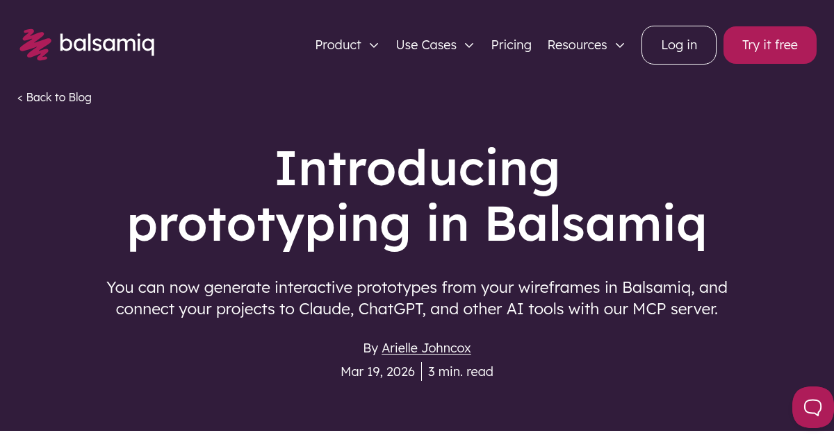 Introducing prototyping in Balsamiq