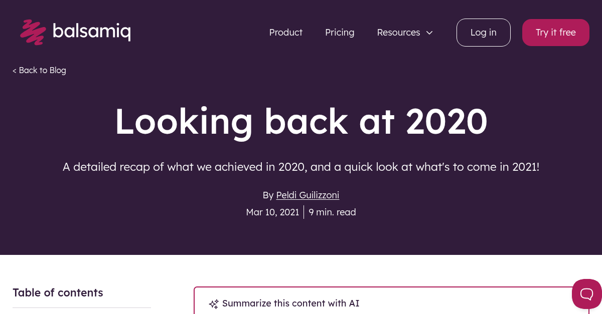 Looking back at 2020