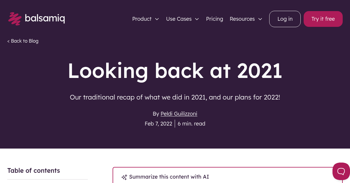 Looking back at 2021