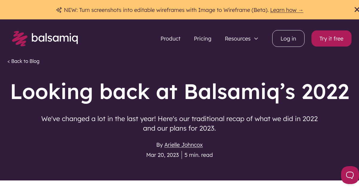 Looking back at Balsamiq’s 2022