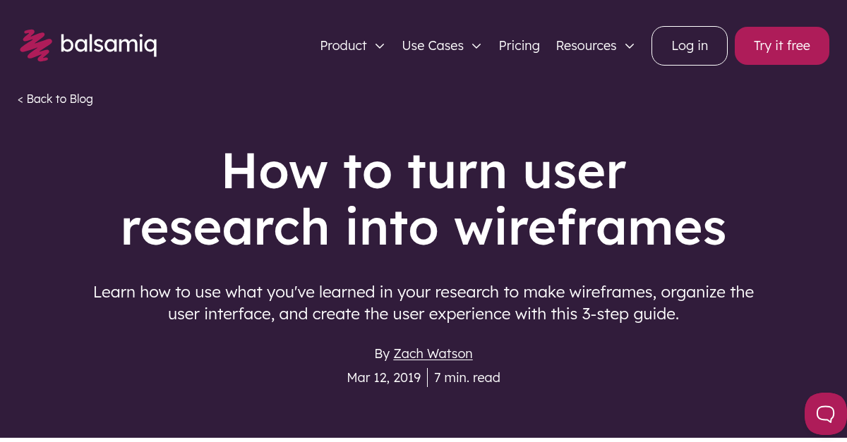 How to turn user research into wireframes