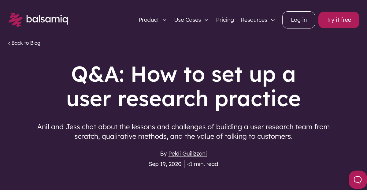 Q&A: How to set up a user research practice