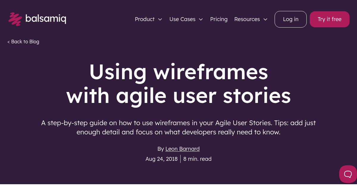 Using wireframes with agile user stories