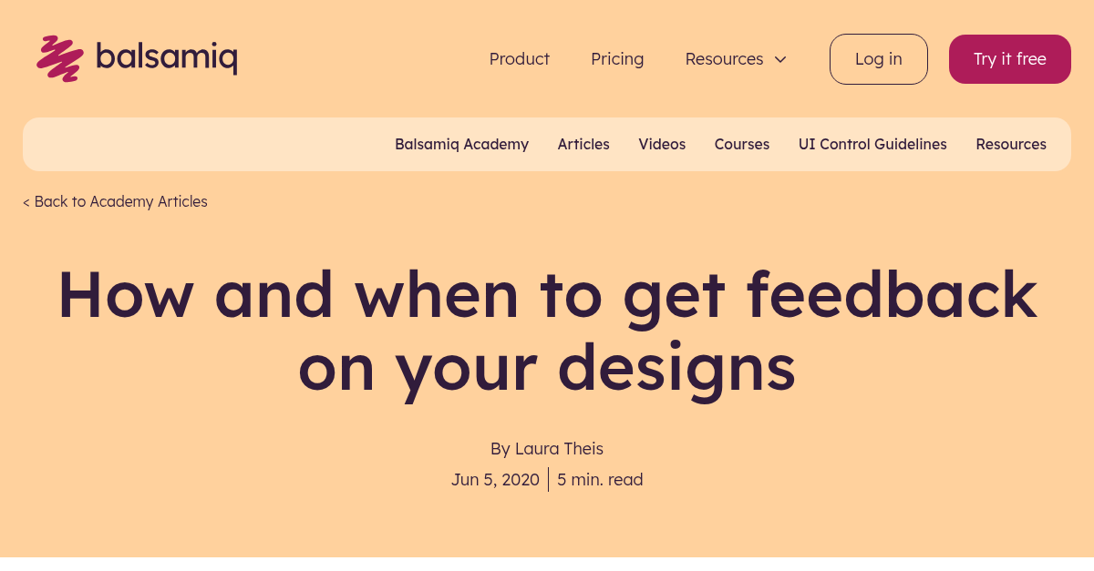 How and when to get feedback on your designs