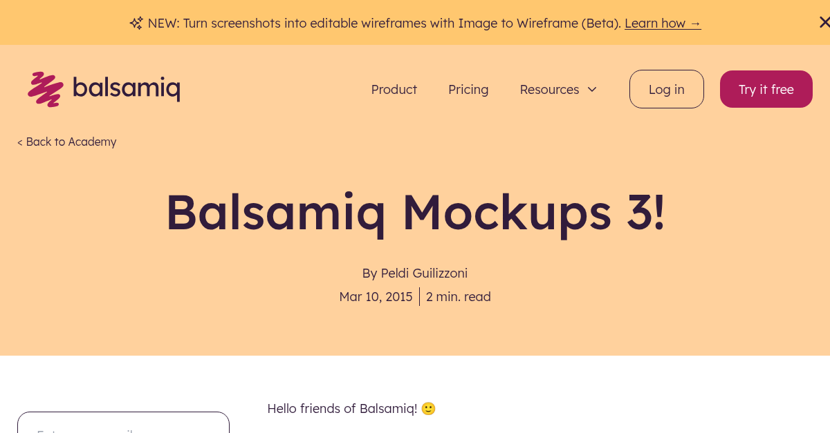 Balsamiq Mockups 3!