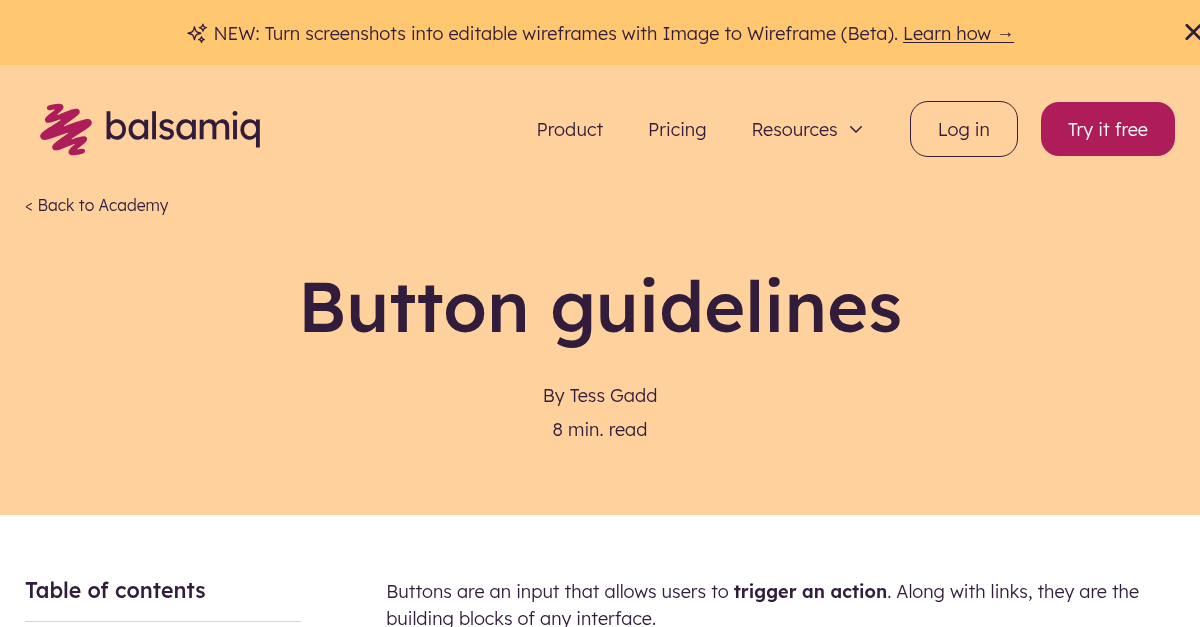 Button guidelines