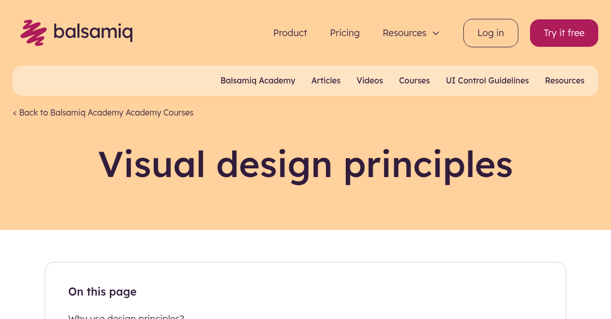 Visual design principles