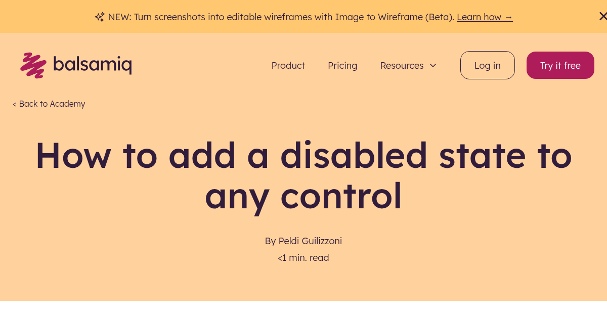 How to add a disabled state to any control