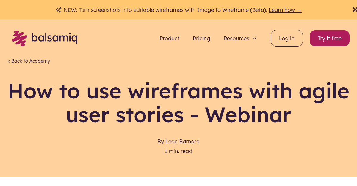 How to use wireframes with agile user stories - Webinar