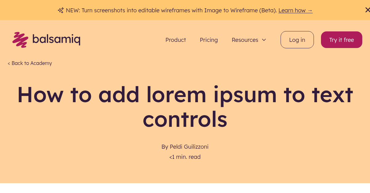 How to add lorem ipsum to text controls