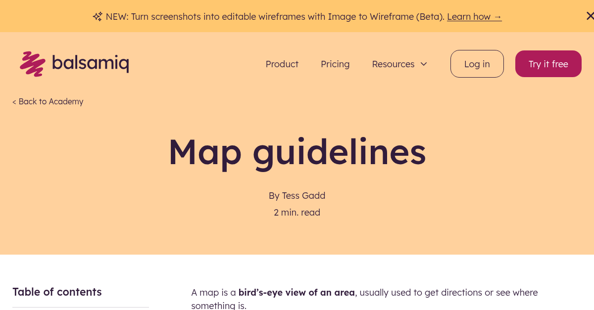 Map guidelines
