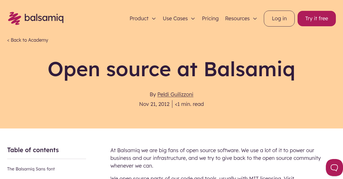 Open source at Balsamiq