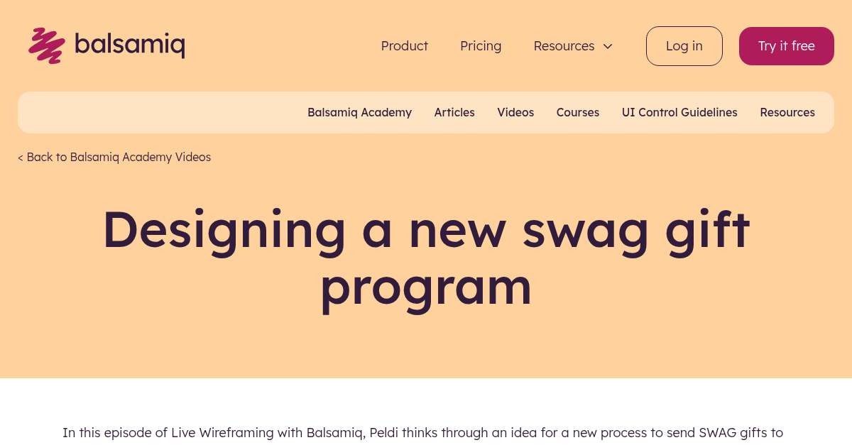 Designing a new swag gift program
