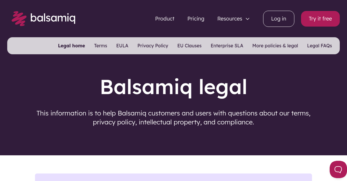 Legal Documents - Privacy Policy, Terms of Service, EULA, and More