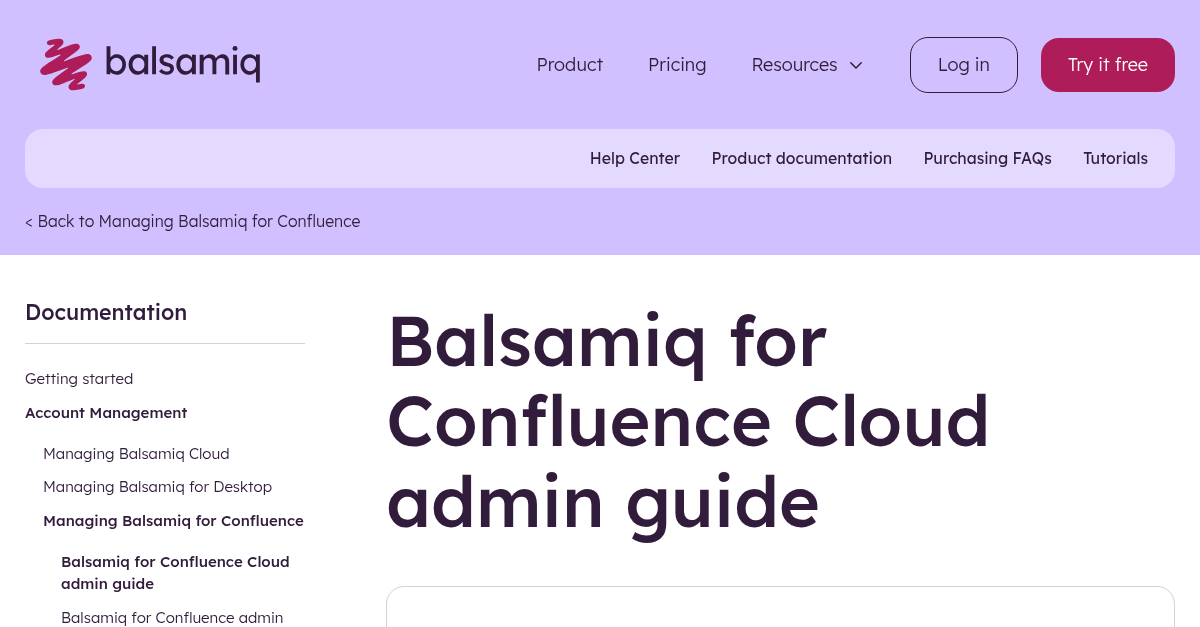 Balsamiq for Confluence Cloud admin guide - Balsamiq documentation