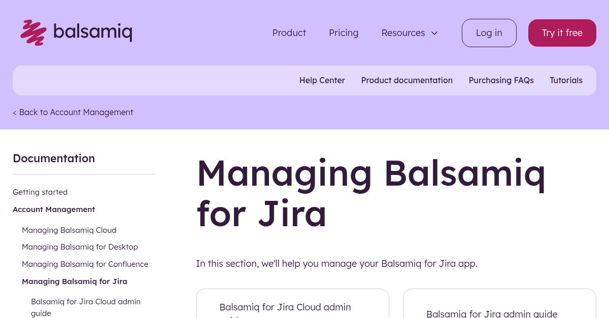 Balsamiq for Jira account management guide and setup - Balsamiq documentation