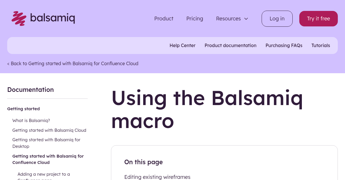 How to use the Balsamiq macro in Balsamiq for Confluence Cloud - Balsamiq documentation