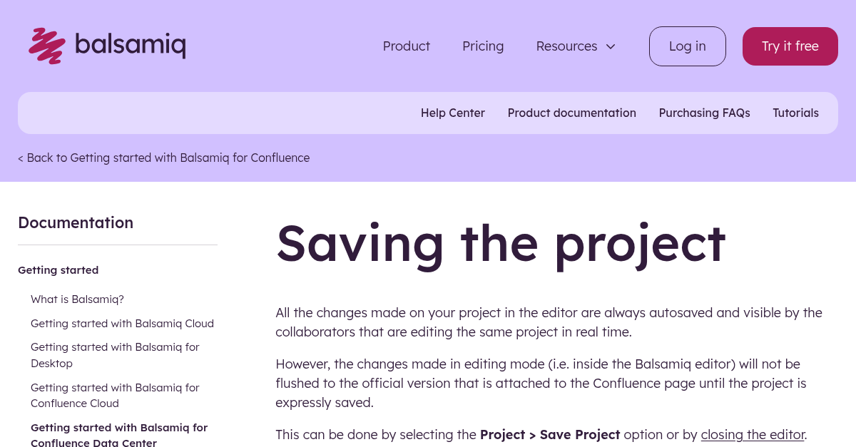 How To Save Your Wireframes In Balsamiq For Confluence Data Center Balsamiq Documentation