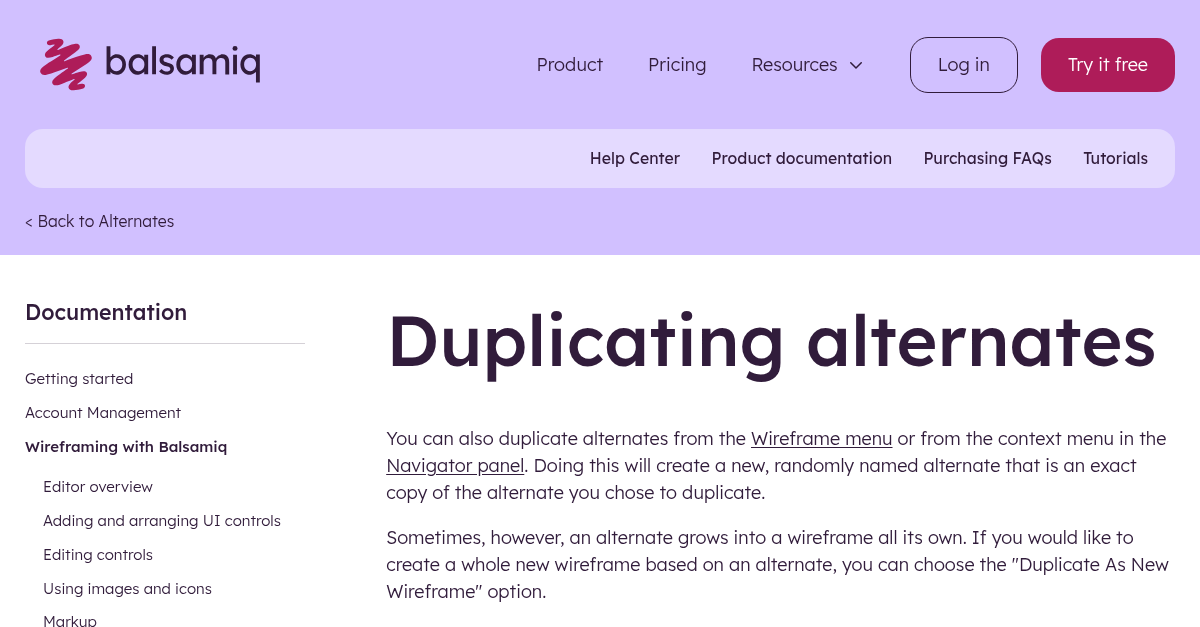 How To Duplicate Wireframe Alternates In Balsamiq Balsamiq Documentation 2336