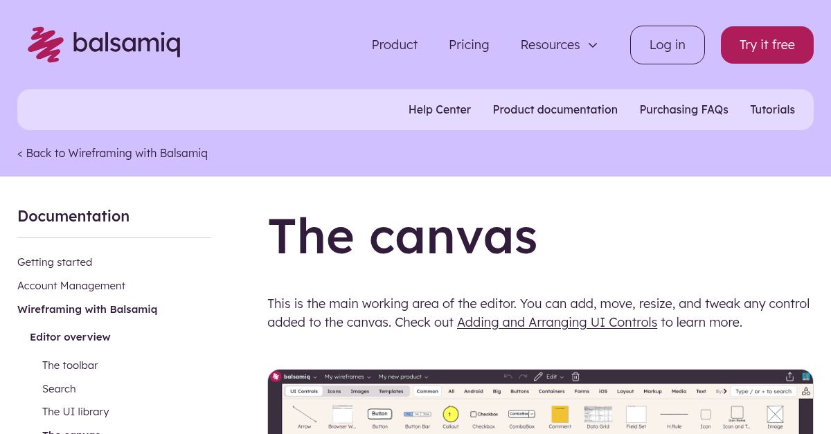 How to use the canvas, the layout area, in Balsamiq - Balsamiq ...