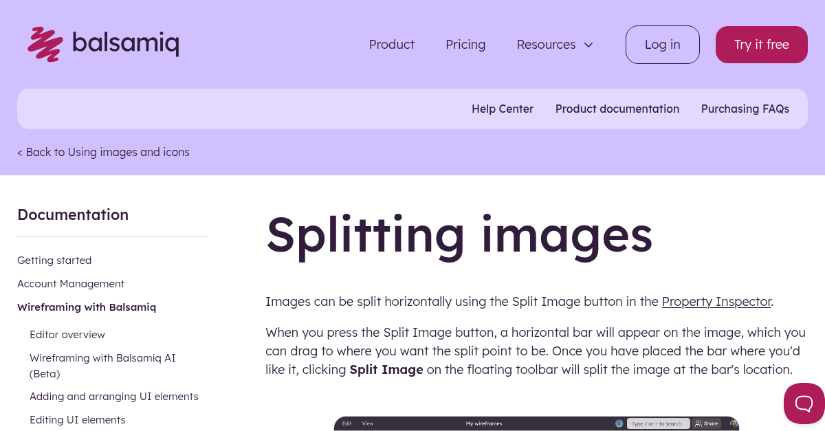 How to split images in Balsamiq - Balsamiq documentation