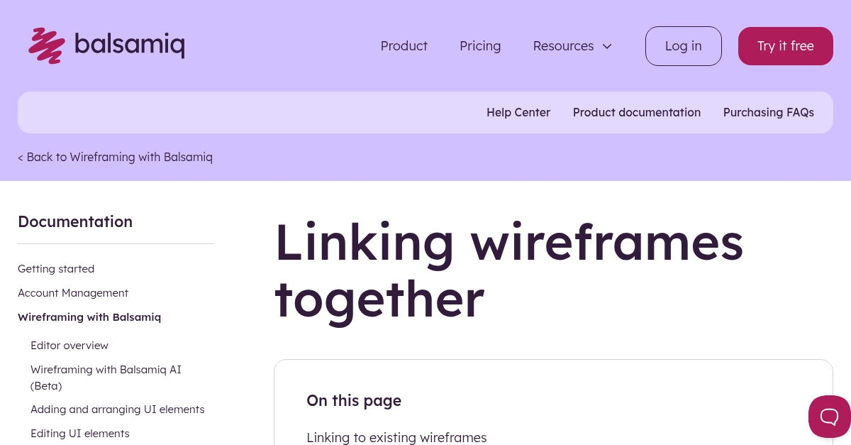 How to link wireframes together in Balsamiq - Balsamiq documentation