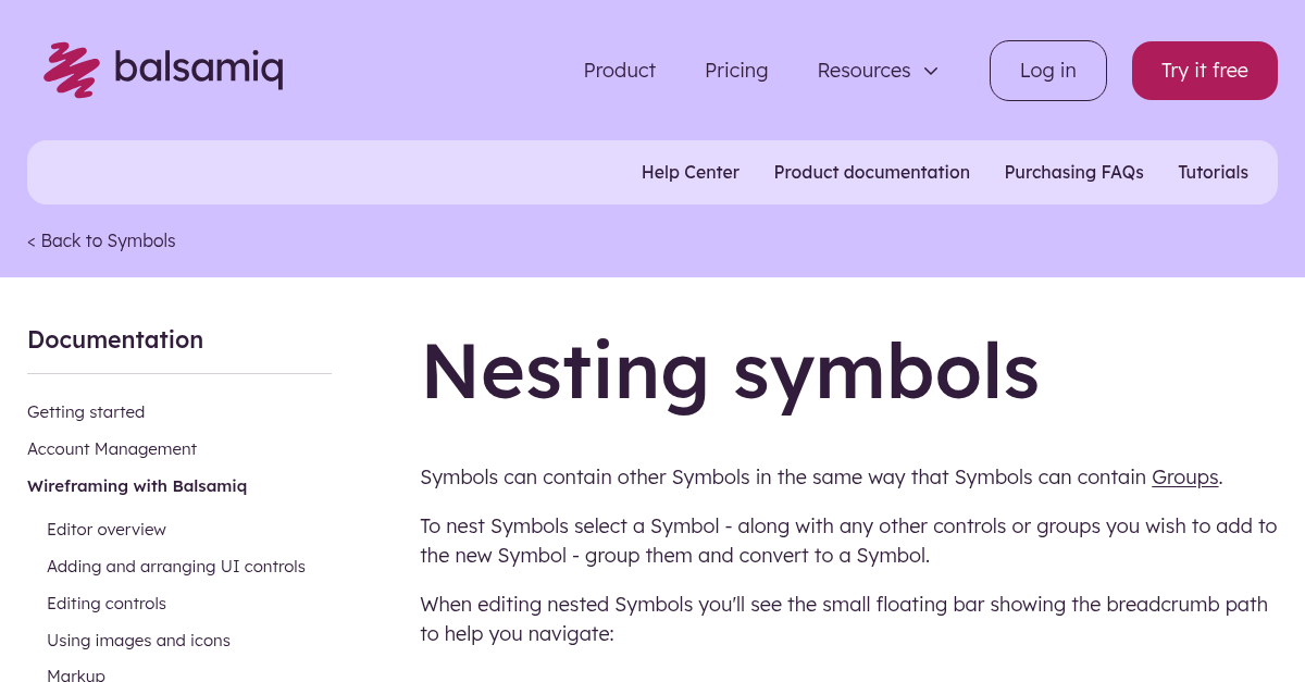 How to use nested symbols in Balsamiq - Balsamiq documentation