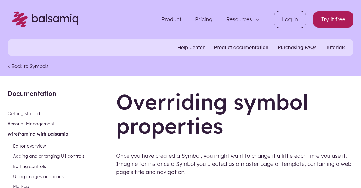 How to change a single instance of a symbol in Balsamiq - Balsamiq documentation
