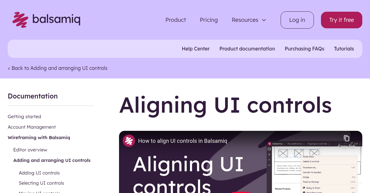 How to align UI controls in Balsamiq - Balsamiq documentation