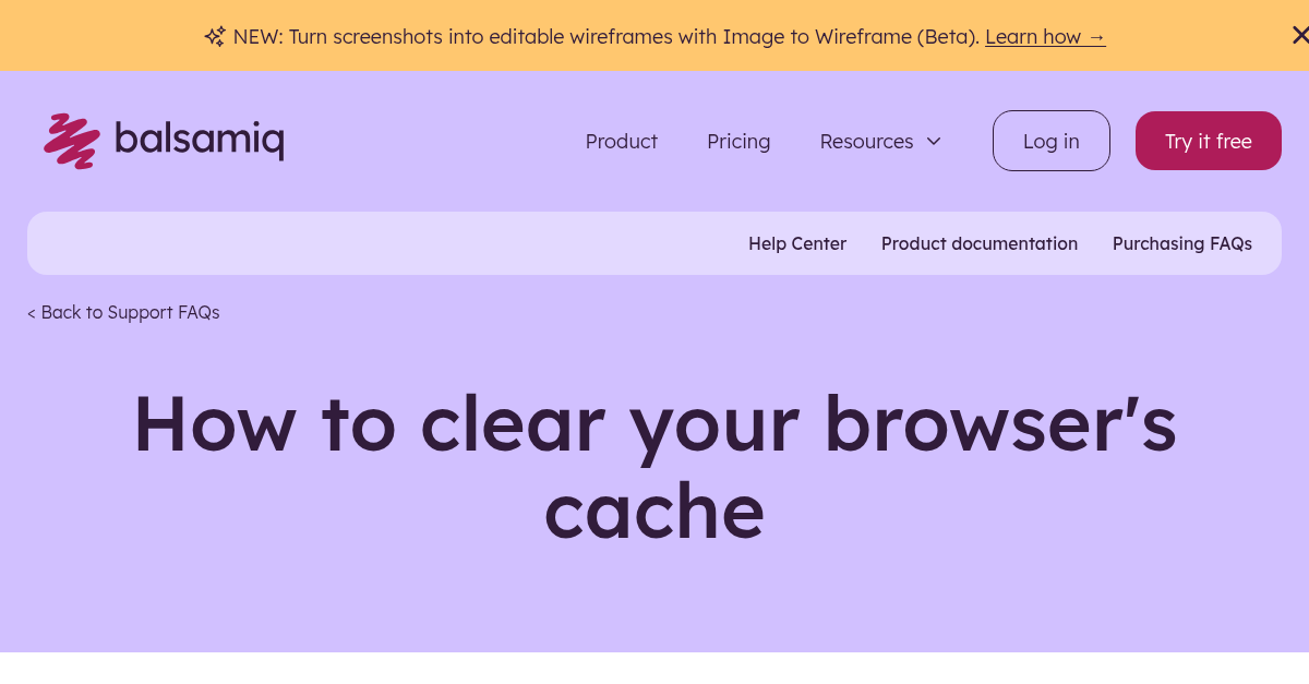 How to clear your browser's cache