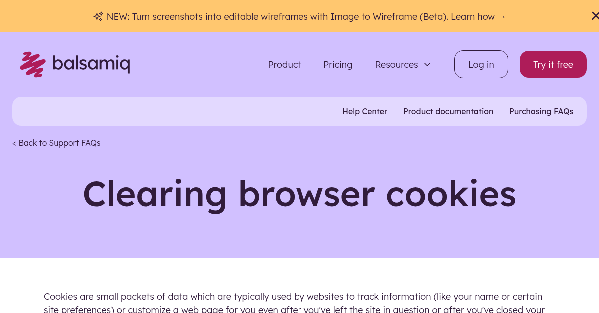 Clearing browser cookies