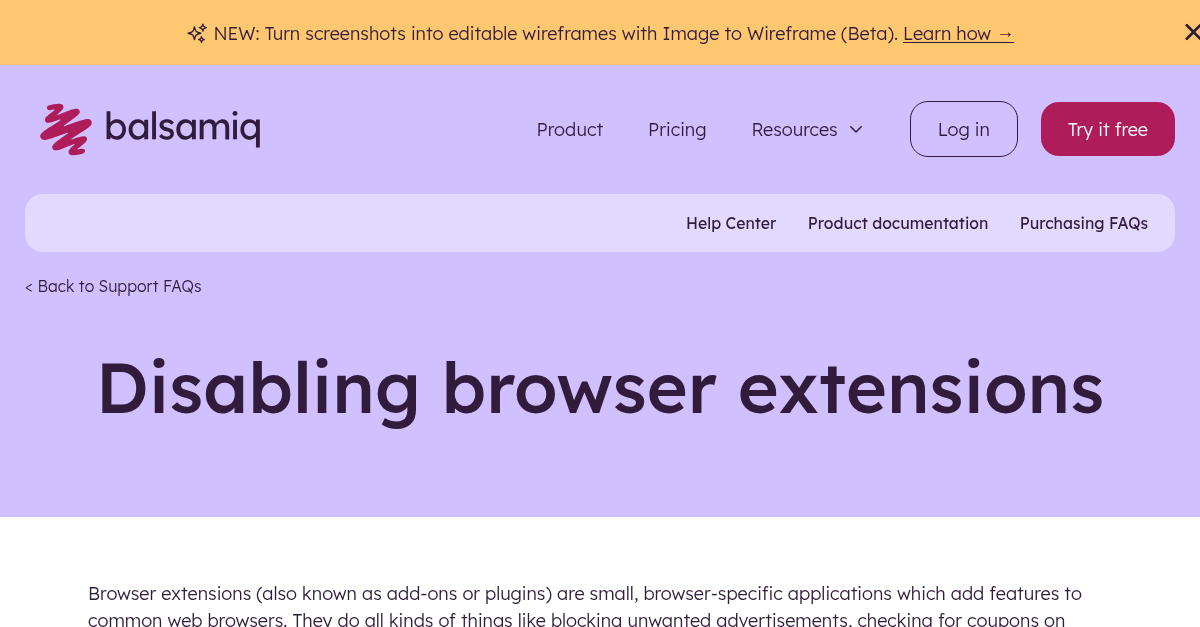 Disabling browser extensions