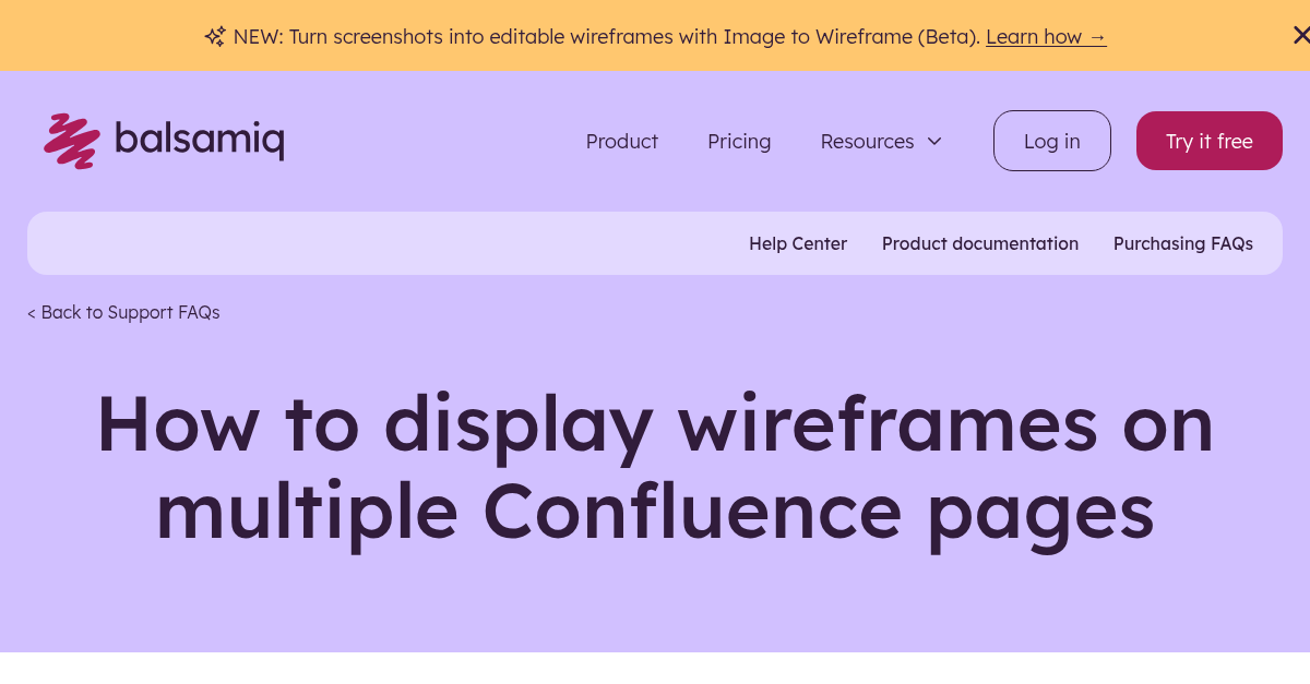 How to display wireframes on multiple Confluence pages