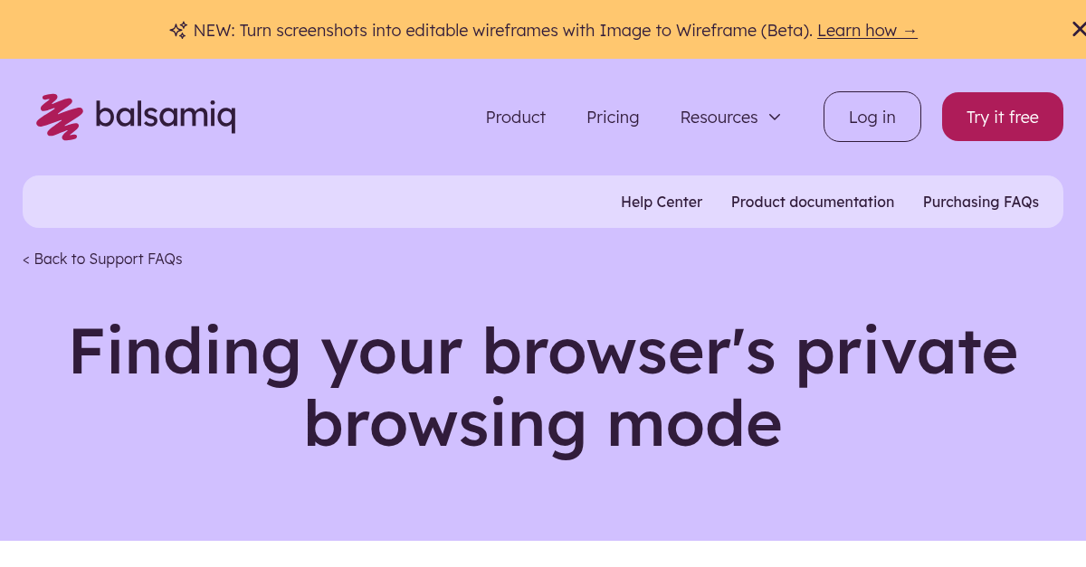 Finding your browser's private browsing mode