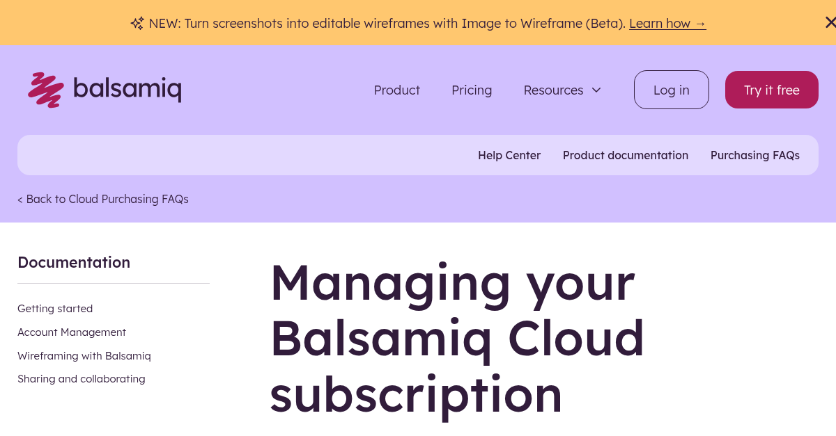 How to manage your Balsamiq Cloud subscription - Balsamiq Cloud purchasing FAQs