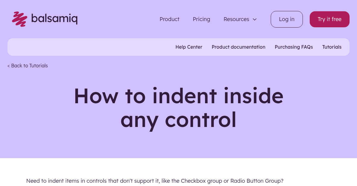 How to indent inside any control - Quick tips