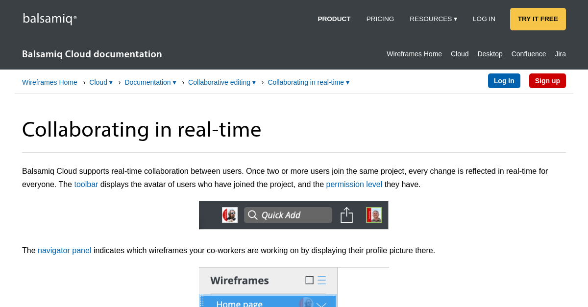 Collaborating In Real Time Balsamiq Cloud Documentation Balsamiq