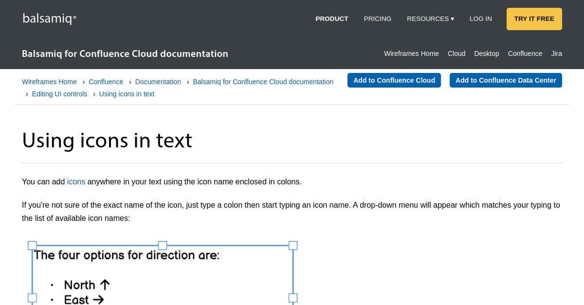 Using Icons In Text Balsamiq For Confluence Cloud Documentation Balsamiq