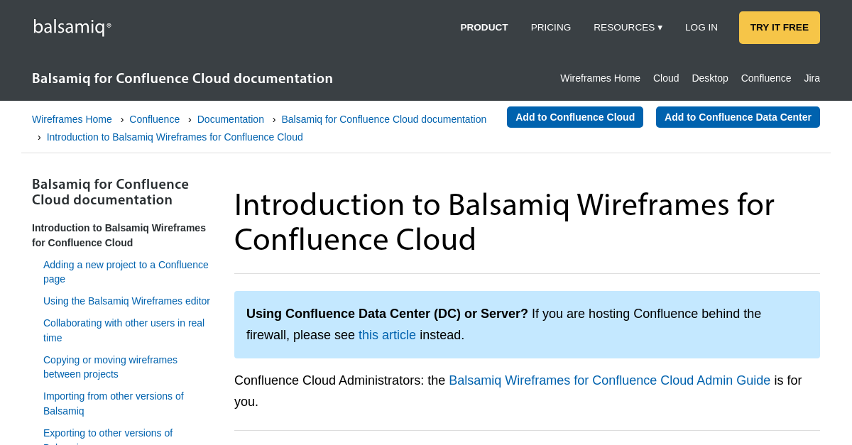 Introduction To Balsamiq Wireframes For Confluence Cloud Balsamiq For Confluence Cloud