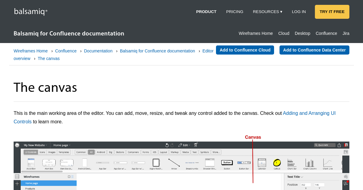 The Canvas Balsamiq For Confluence Documentation Balsamiq