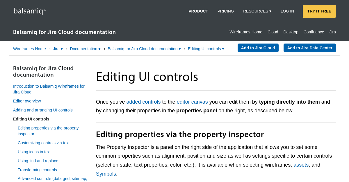 Editing Ui Controls Balsamiq For Jira Cloud Documentation Balsamiq